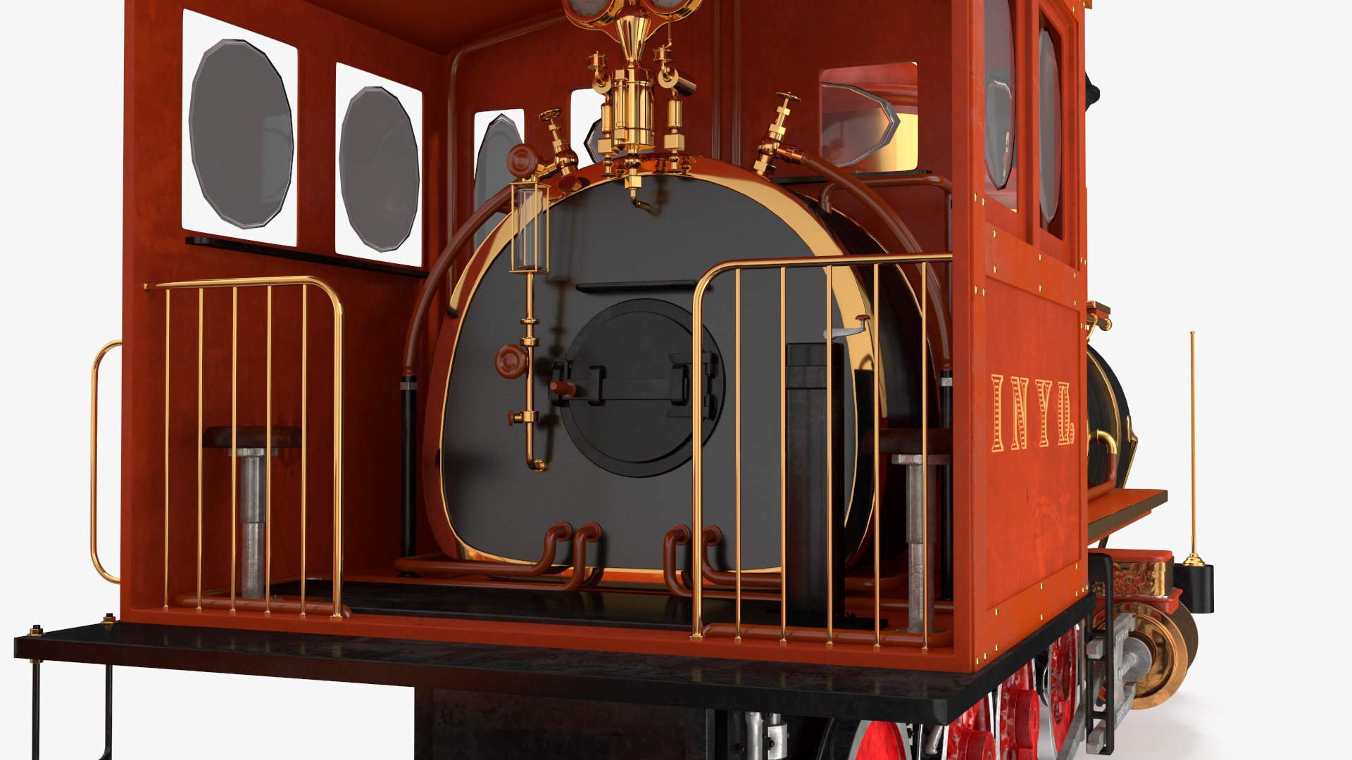 3D Model Steam Locomotive With Coal Wagon - TurboSquid 2161887