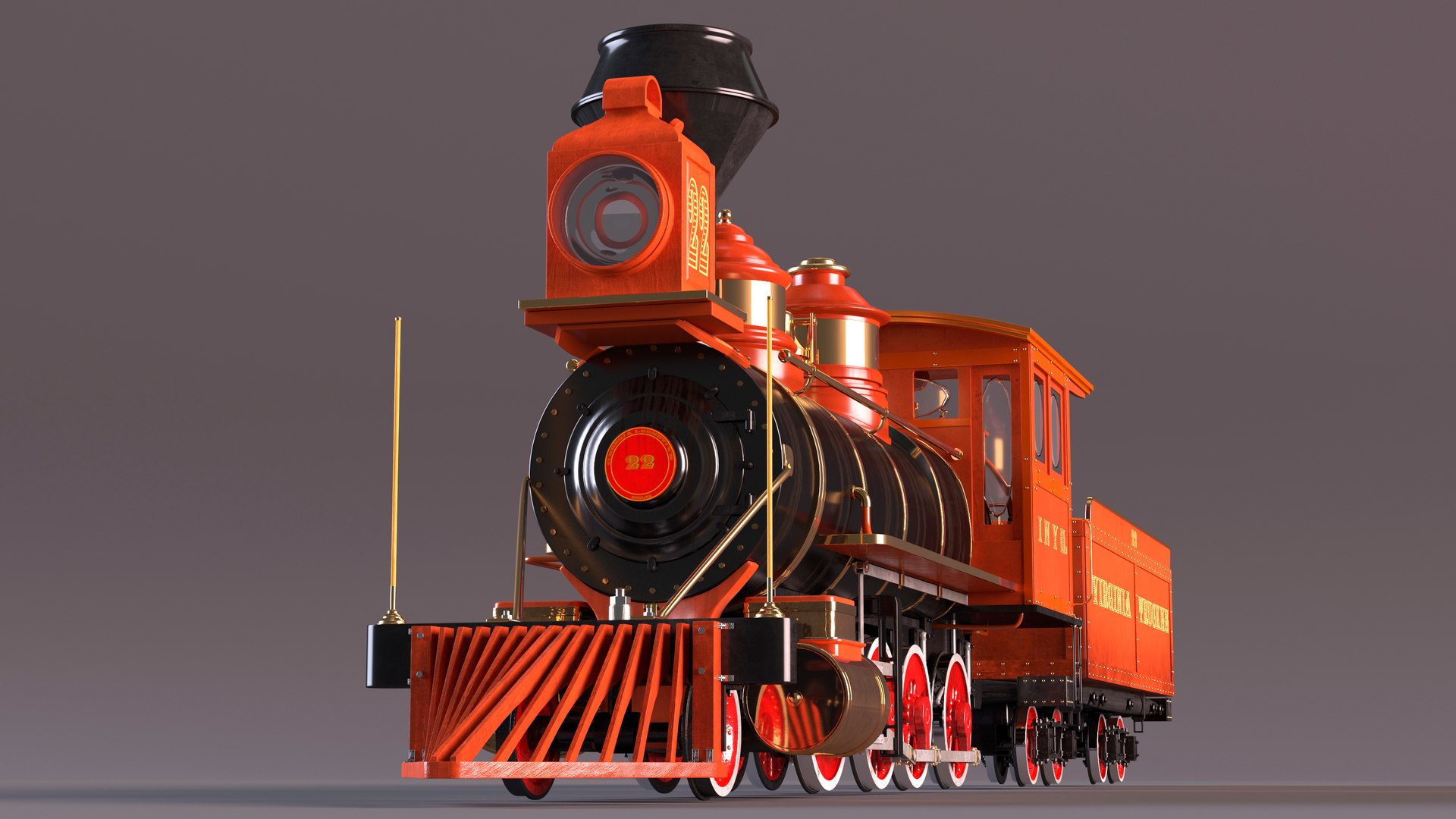3D Model Steam Locomotive With Coal Wagon - TurboSquid 2161887