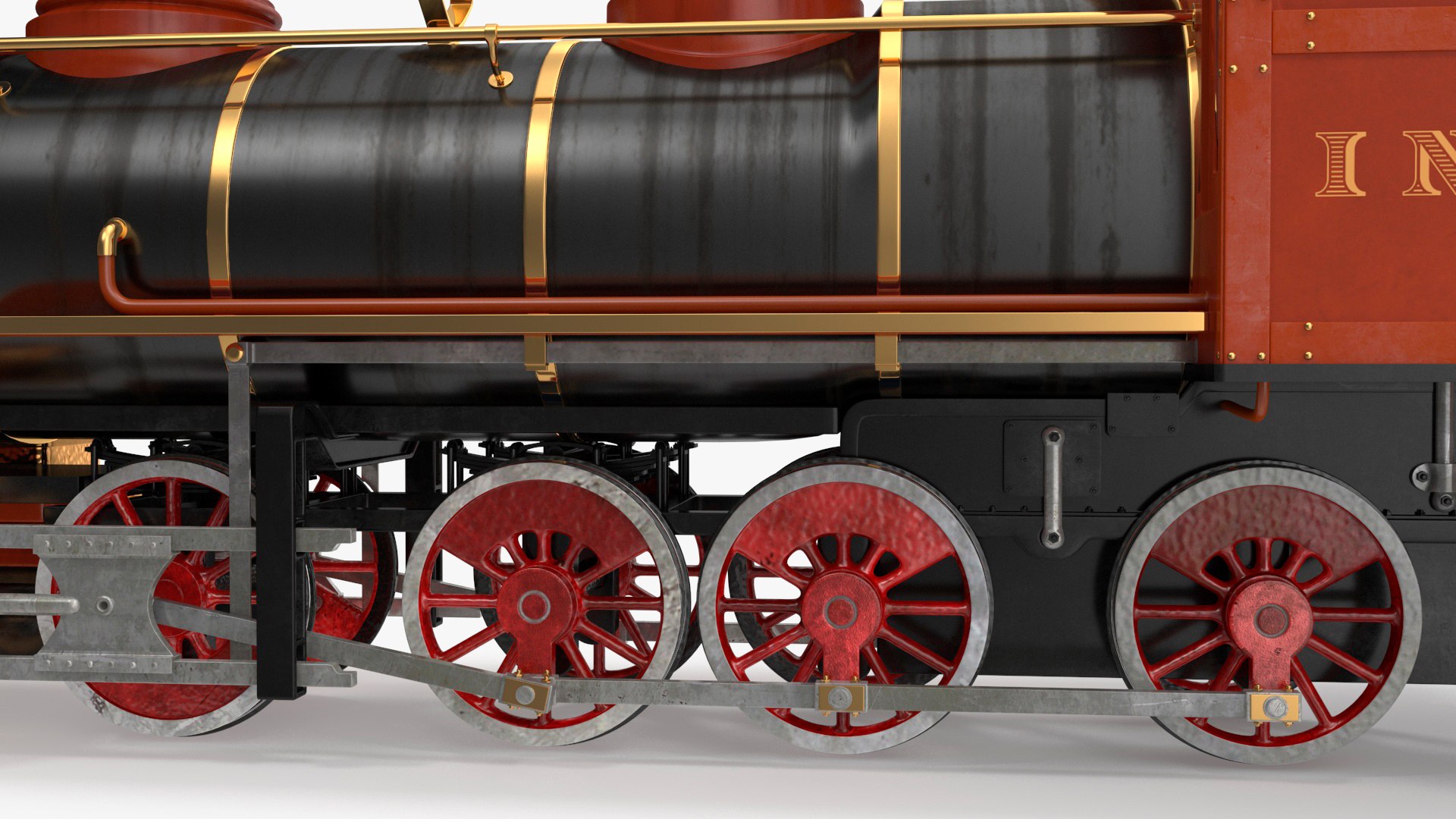 3D Model Steam Locomotive With Coal Wagon - TurboSquid 2161887