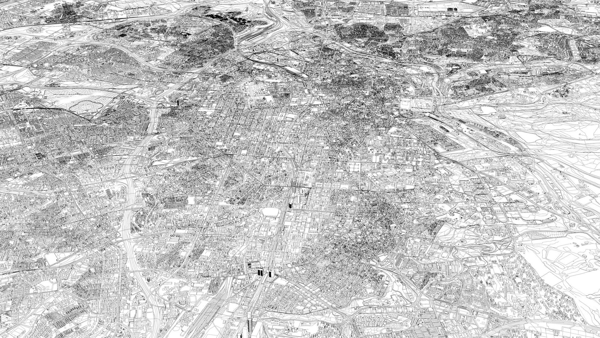 Madrid Spain - City And Mass Buildings Model - TurboSquid 2202265