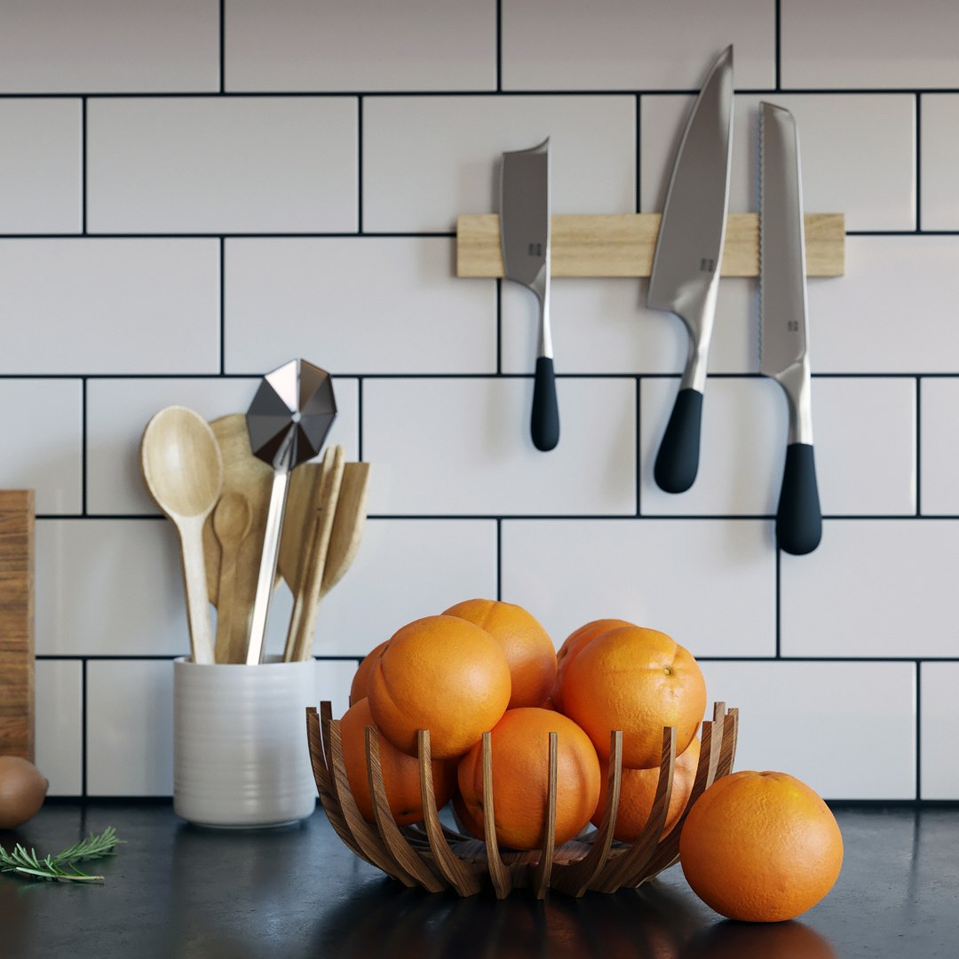Set Kitchen Utensils Scandinavian 3D Model - TurboSquid 1451308
