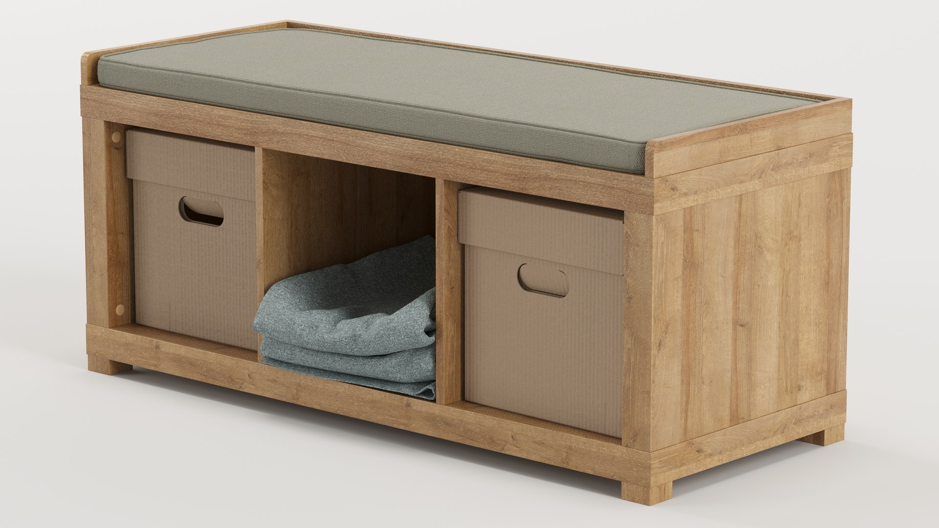 3D Better Homes Gardens 3-Cube Storage Bench - TurboSquid 2040632