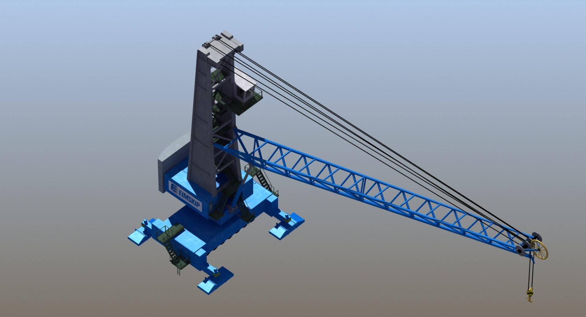 Hmk 300e mobile crane 3D model - TurboSquid 1188640