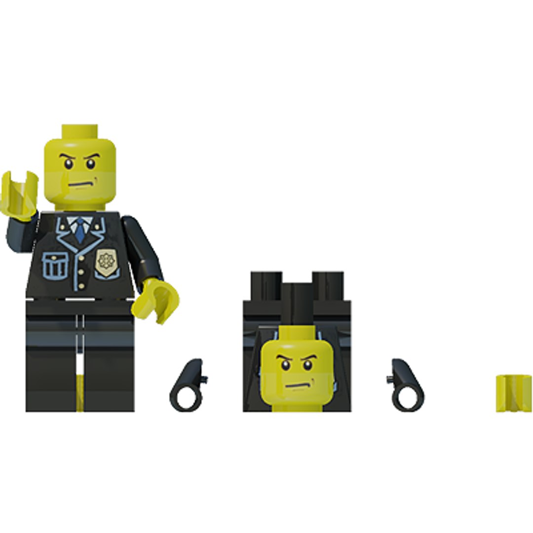 3ds Max Lego Man Police Officer
