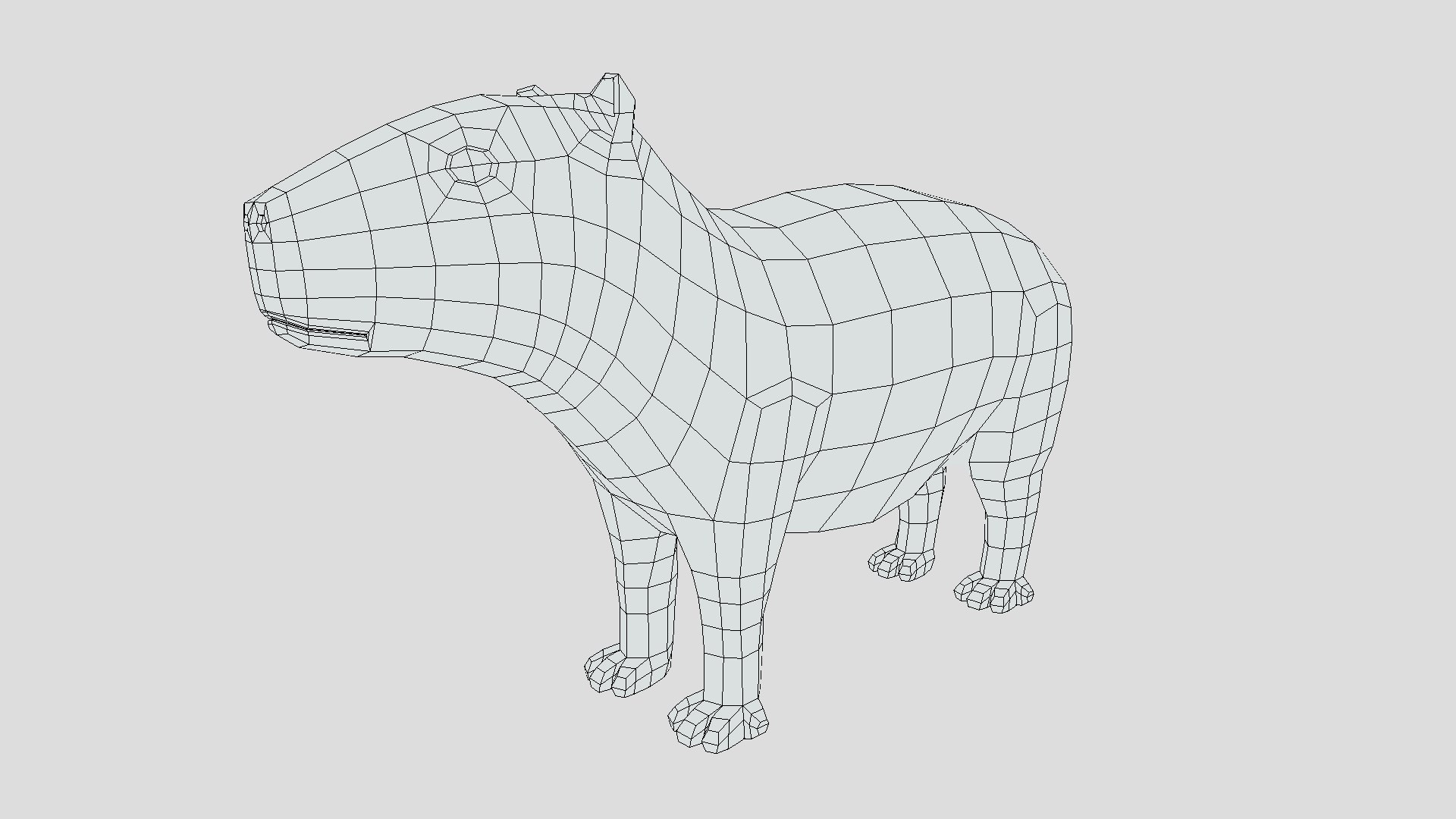 3D Low Poly Cartoon Capybara - TurboSquid 1845519