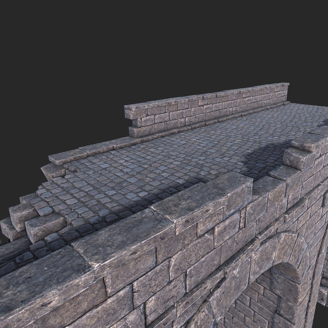 3d Model Bridge Ruins