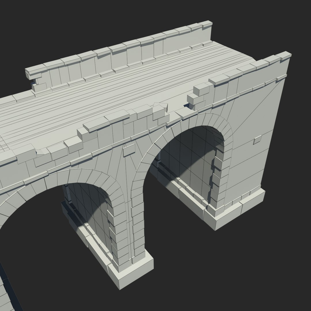 3d Model Bridge Ruins