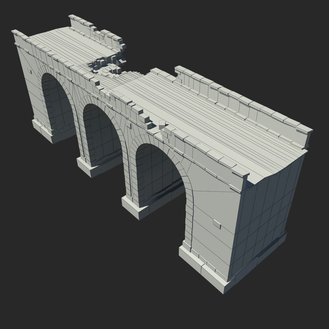 3d Model Bridge Ruins