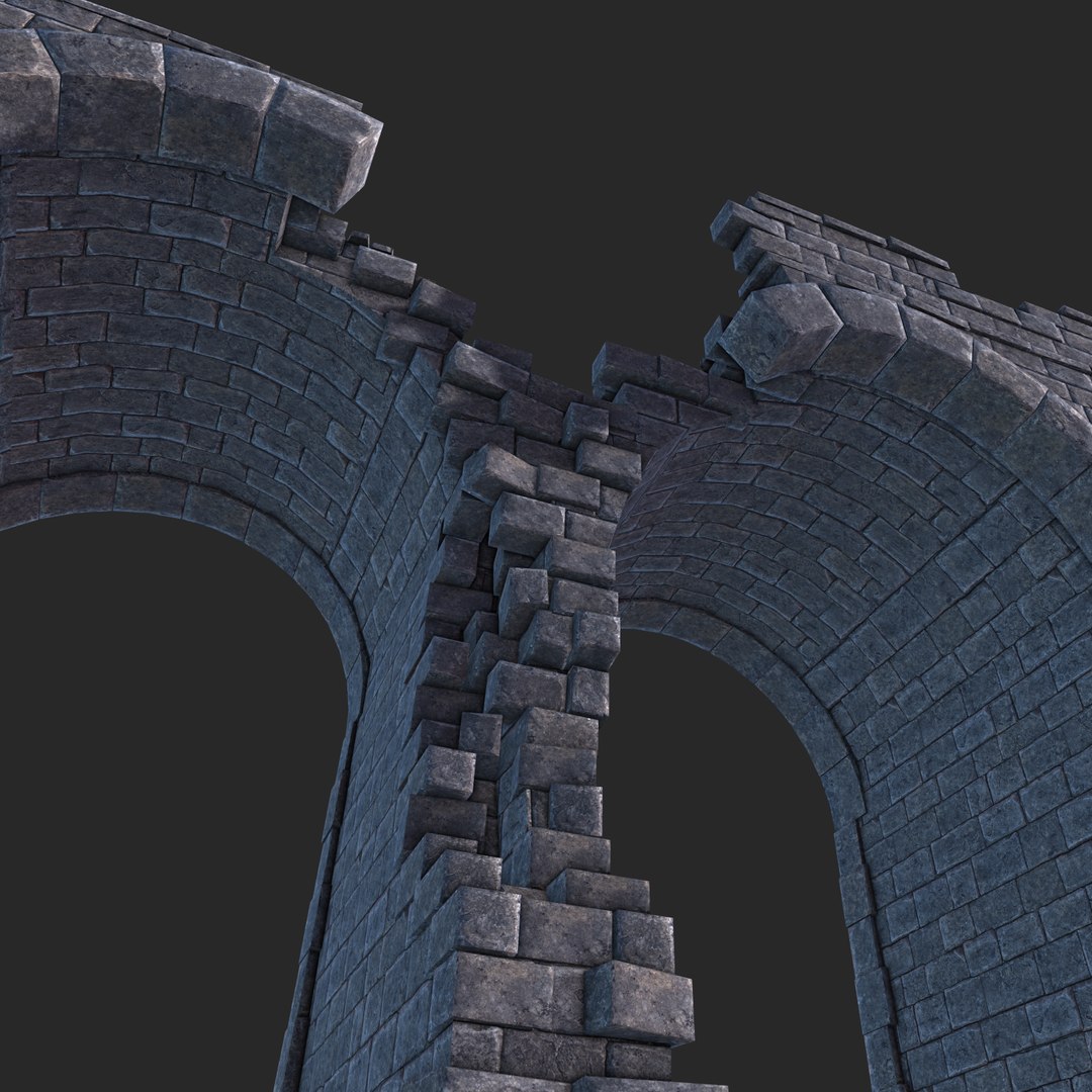 3d Model Bridge Ruins