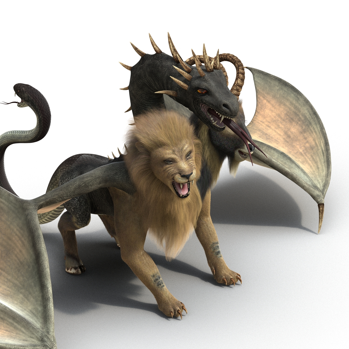 3d chimera fur