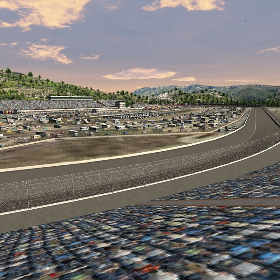 Race Track Twin Ring 3d Model
