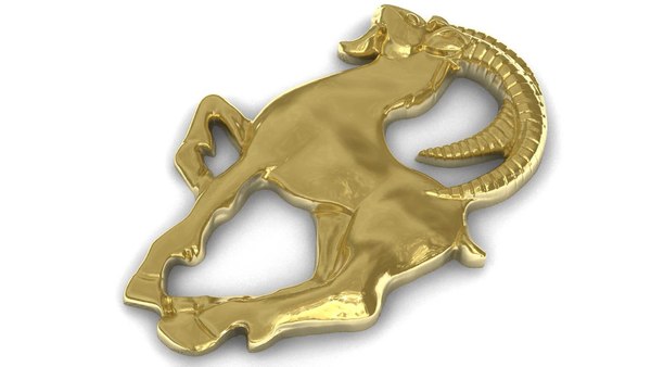 3d zodiac capricorn pendant model