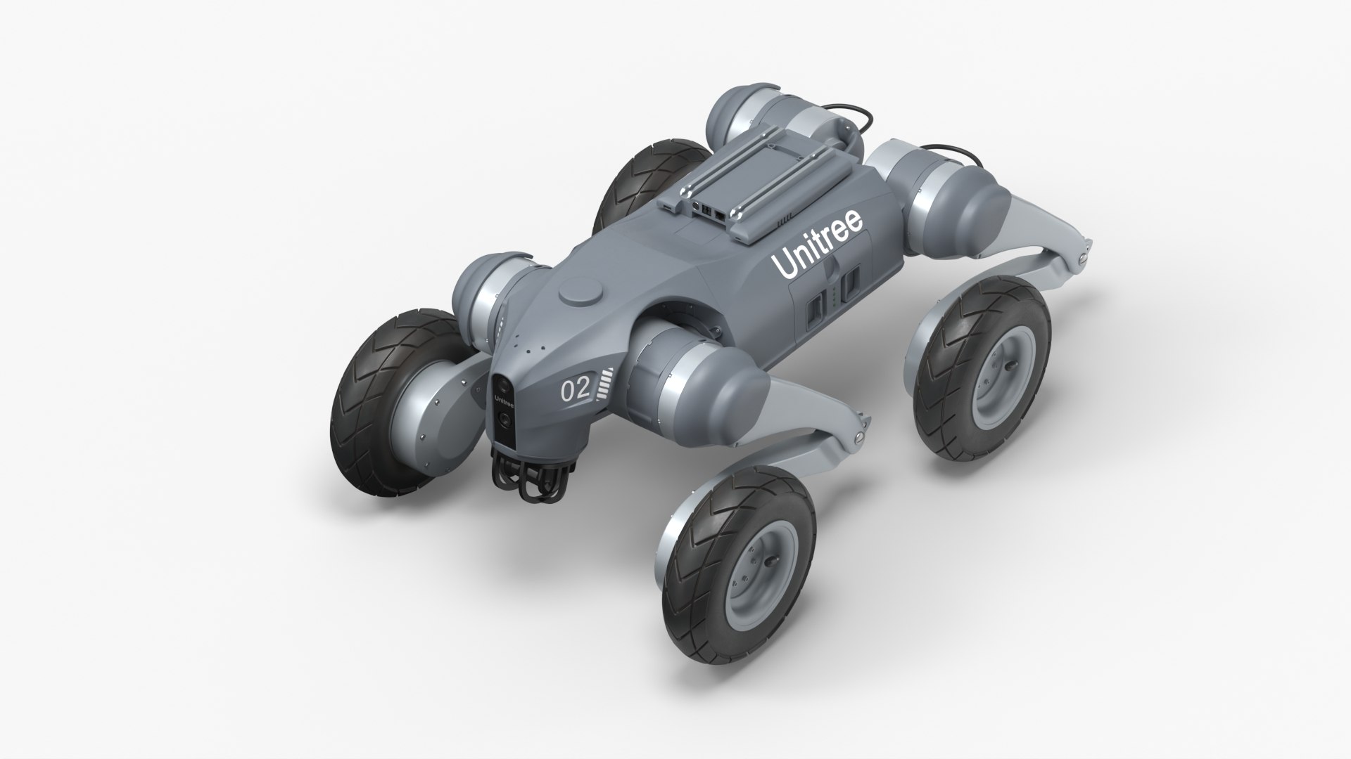 Unitree Mobile Surveillance Robot Grey Rigged For Cinema 4D 3D Model ...