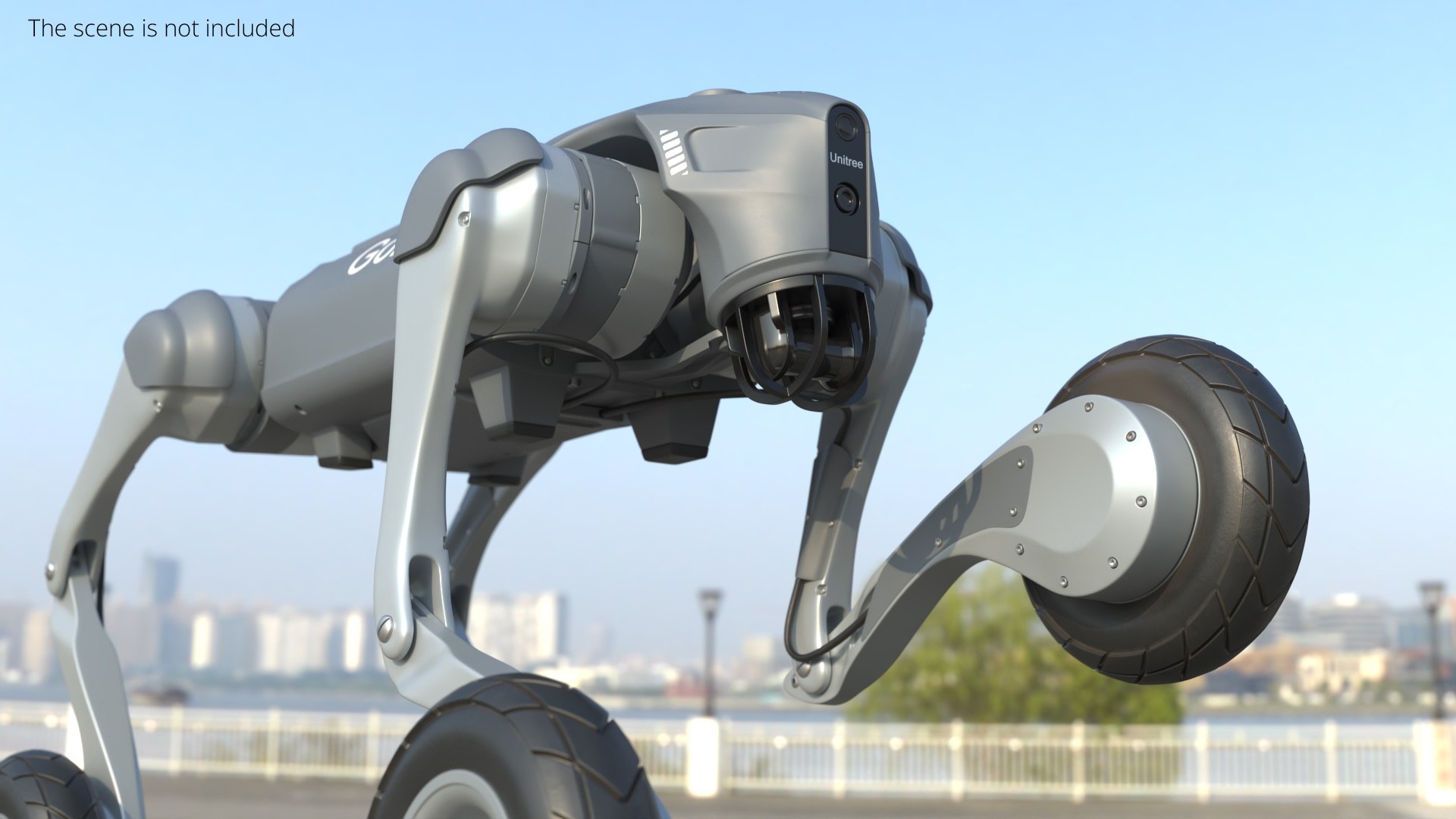 Unitree Mobile Surveillance Robot Grey Rigged For Cinema 4D 3D Model ...