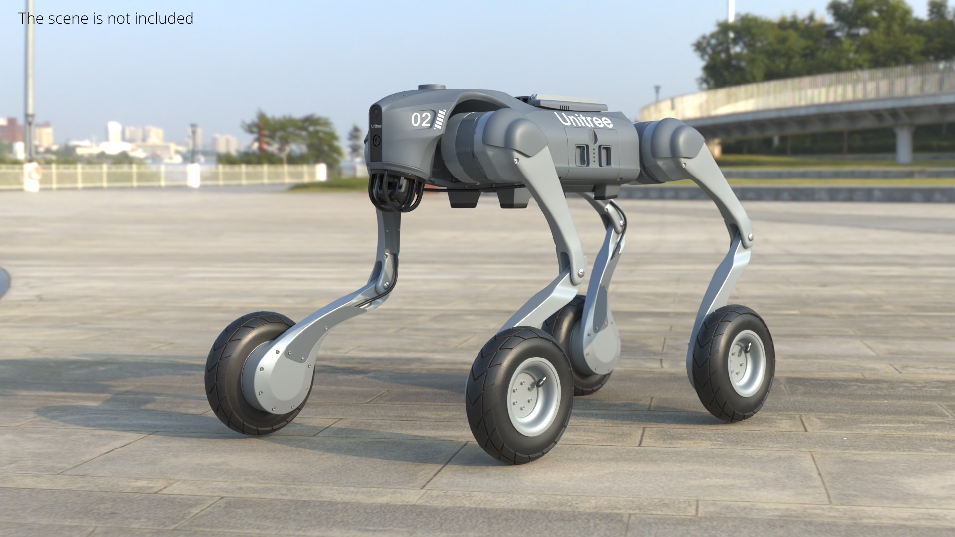 Unitree Mobile Surveillance Robot Grey Rigged For Cinema 4D 3D Model ...