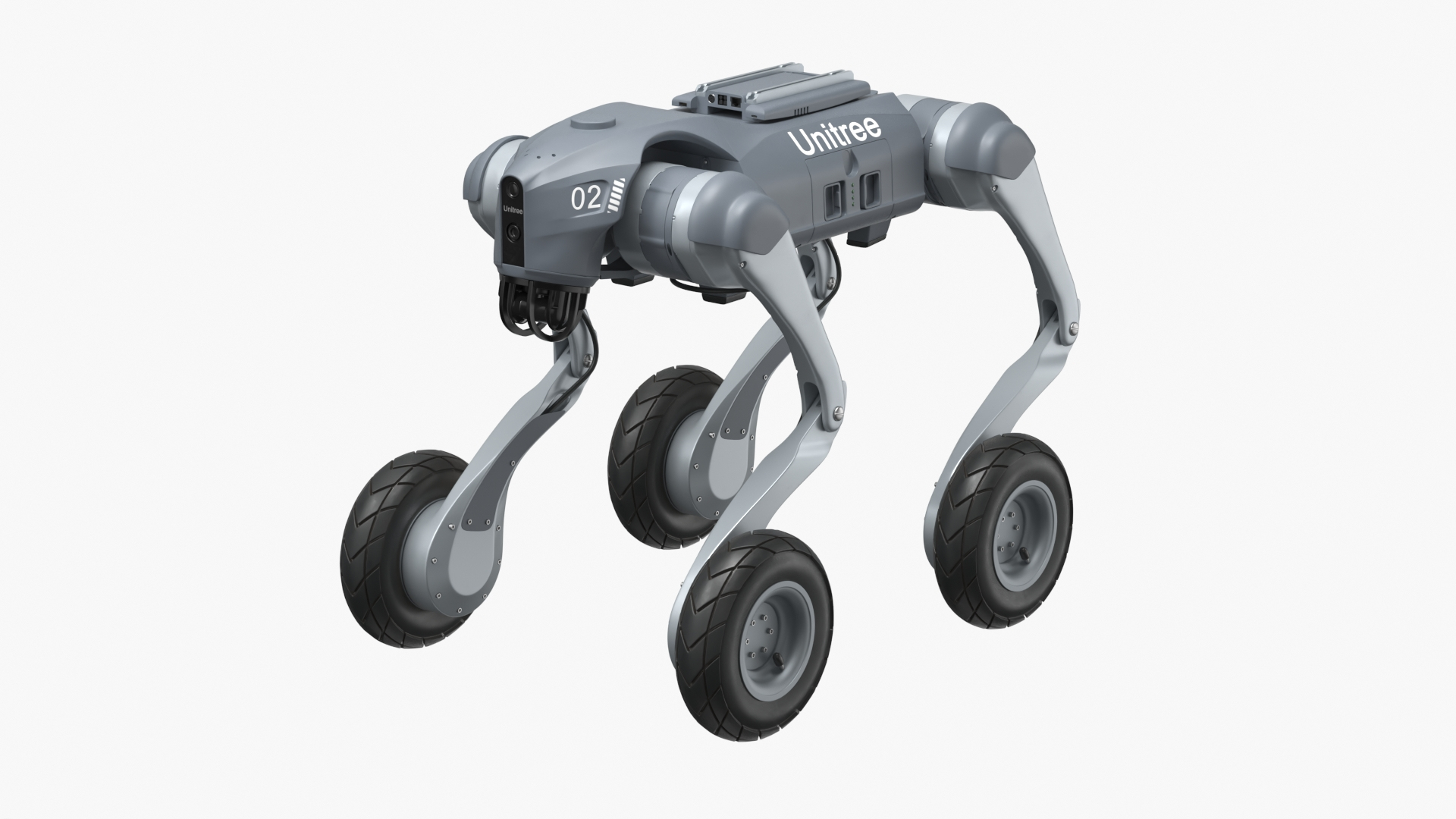 Unitree Mobile Surveillance Robot Grey Rigged For Cinema 4D 3D Model ...
