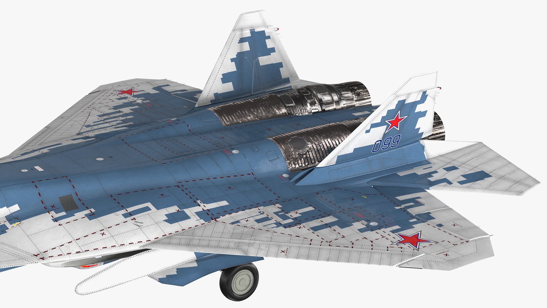 Su 57 stealth jet fighter 3D model - TurboSquid 1620879