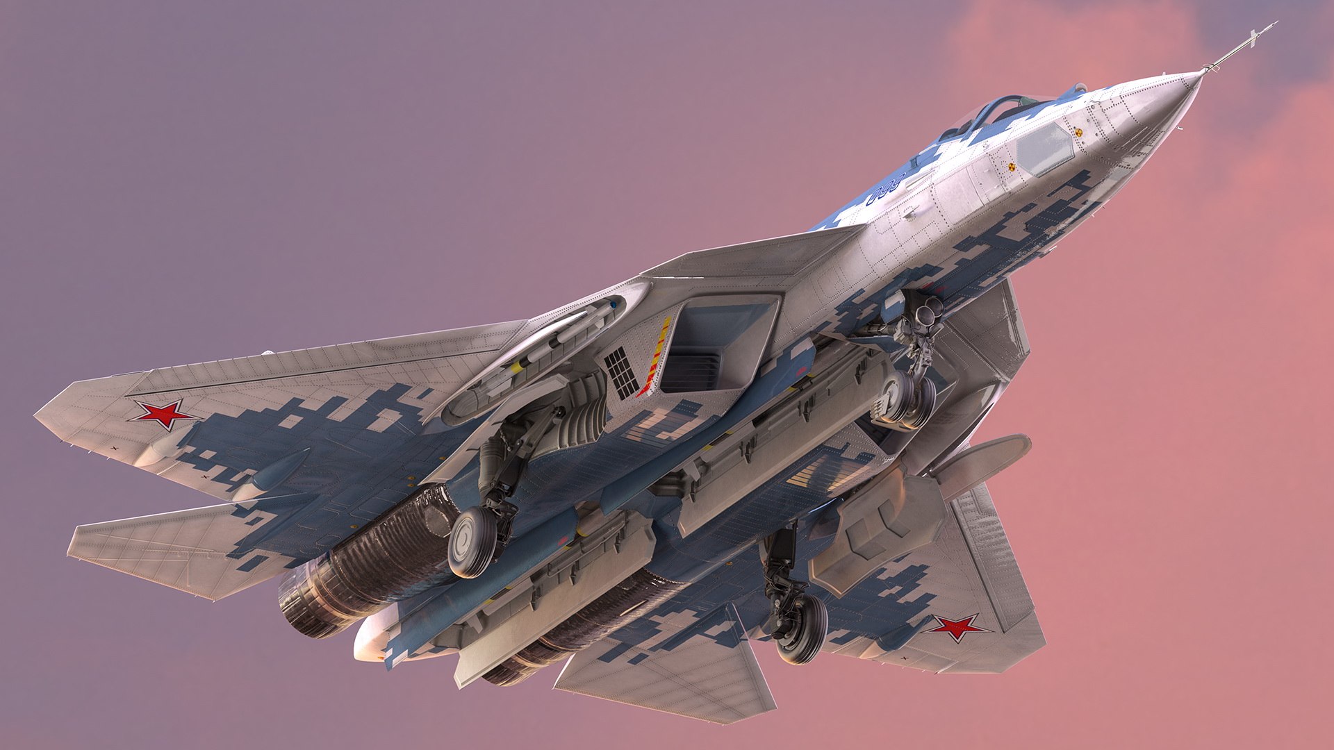 Su 57 stealth jet fighter 3D model - TurboSquid 1620879