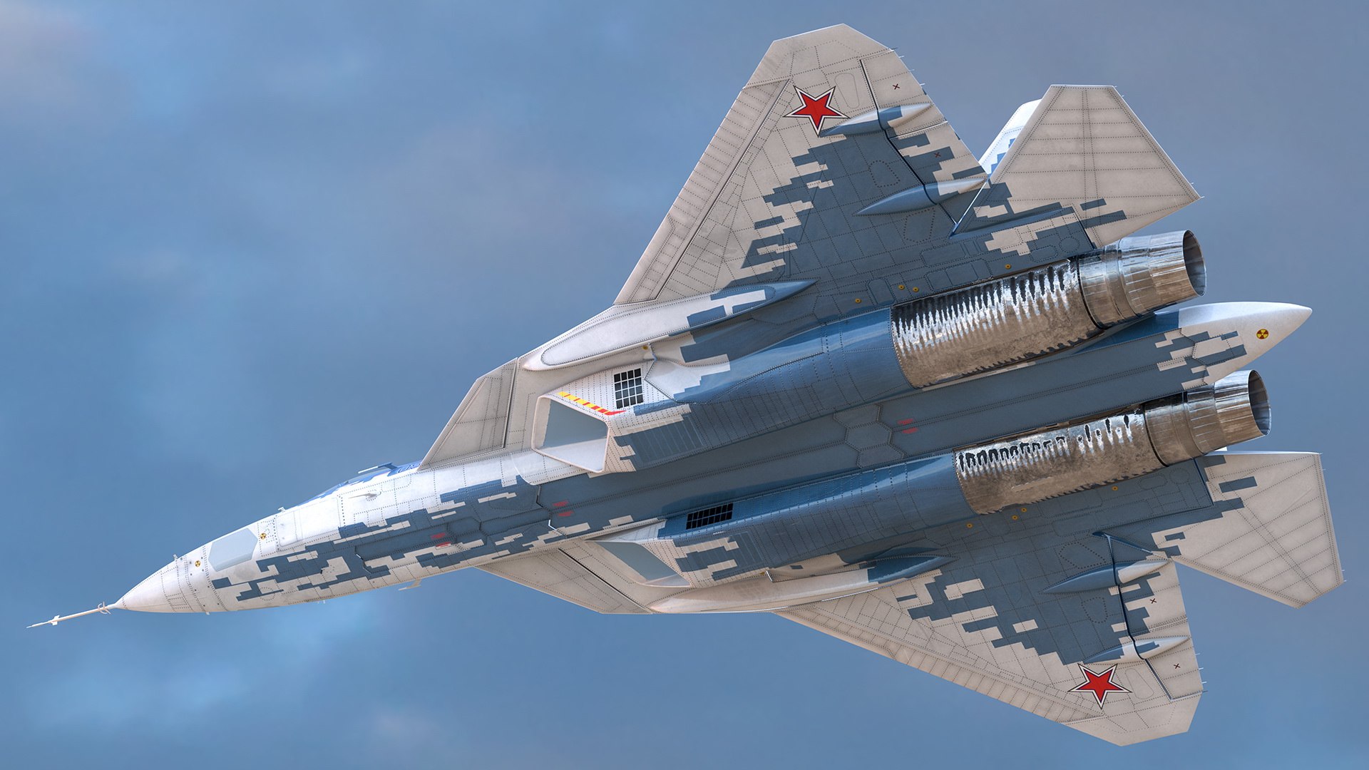 Su 57 stealth jet fighter 3D model - TurboSquid 1620879