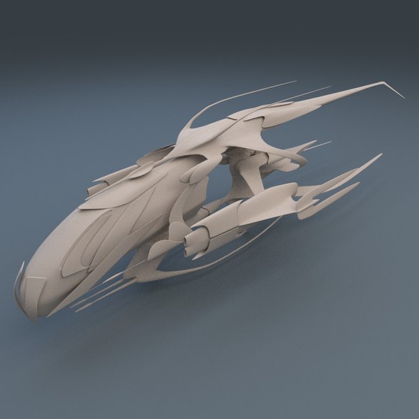 3d model alien battleship