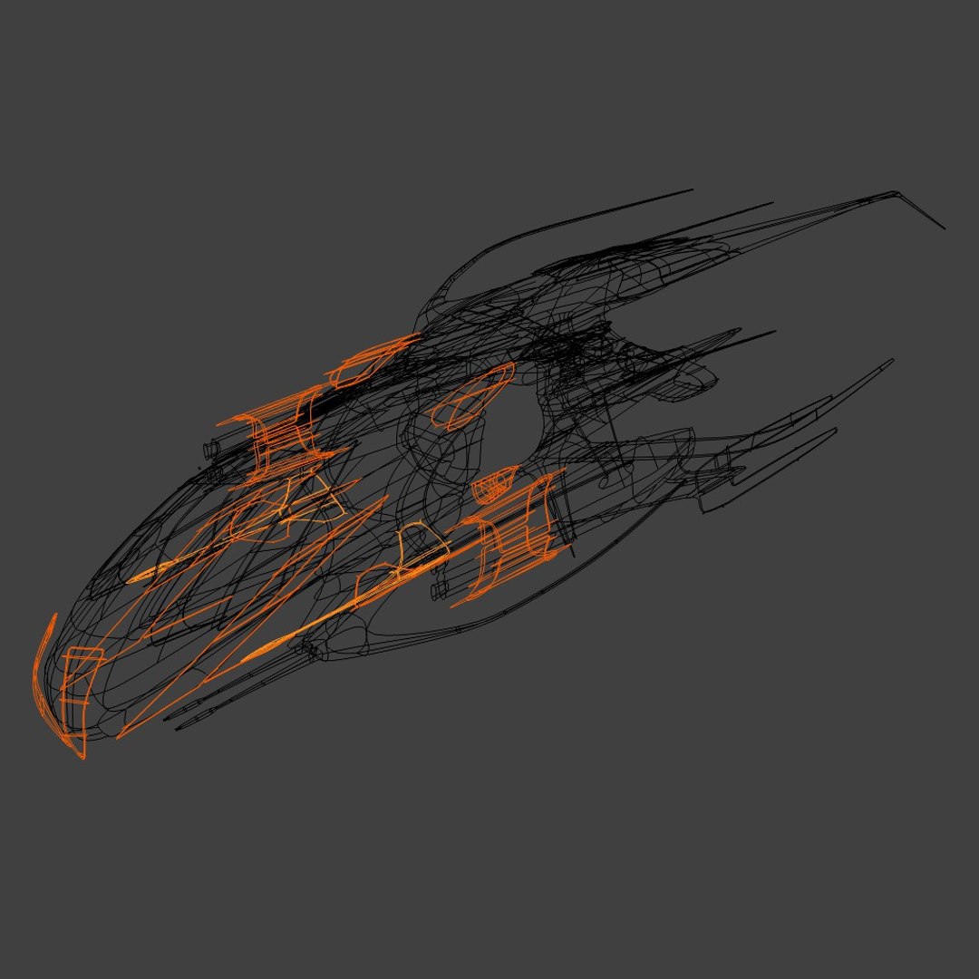 3d Model Alien Battleship