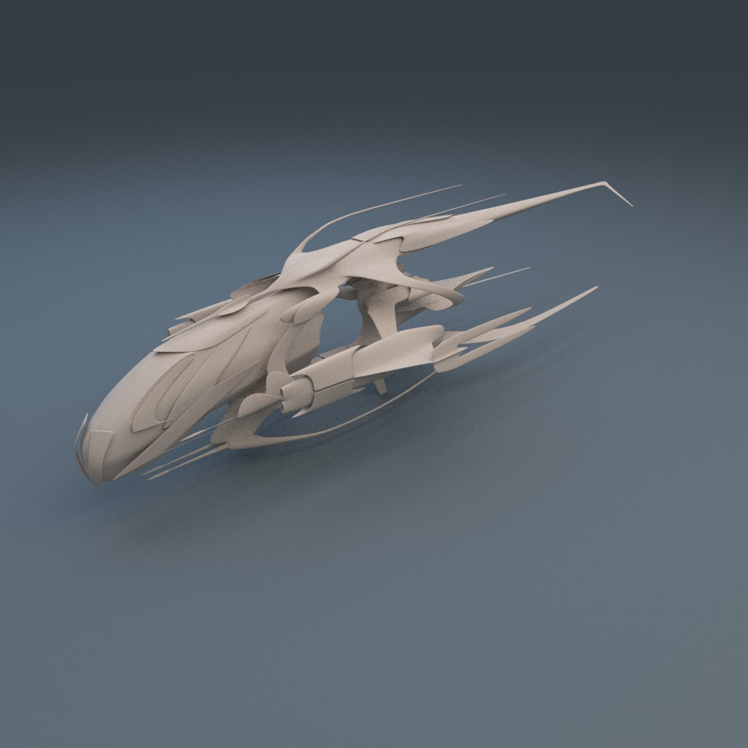 3d Model Alien Battleship
