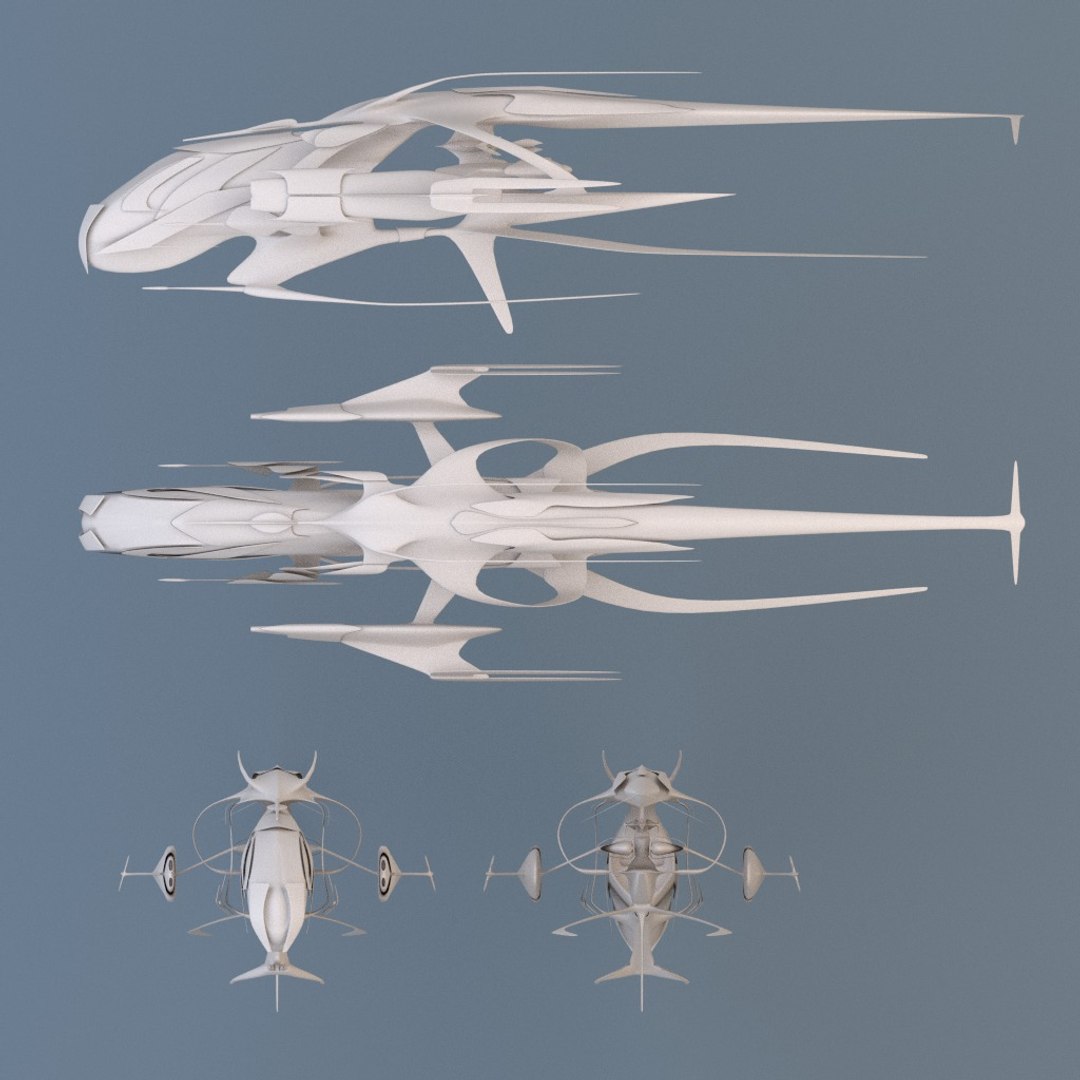 3d Model Alien Battleship