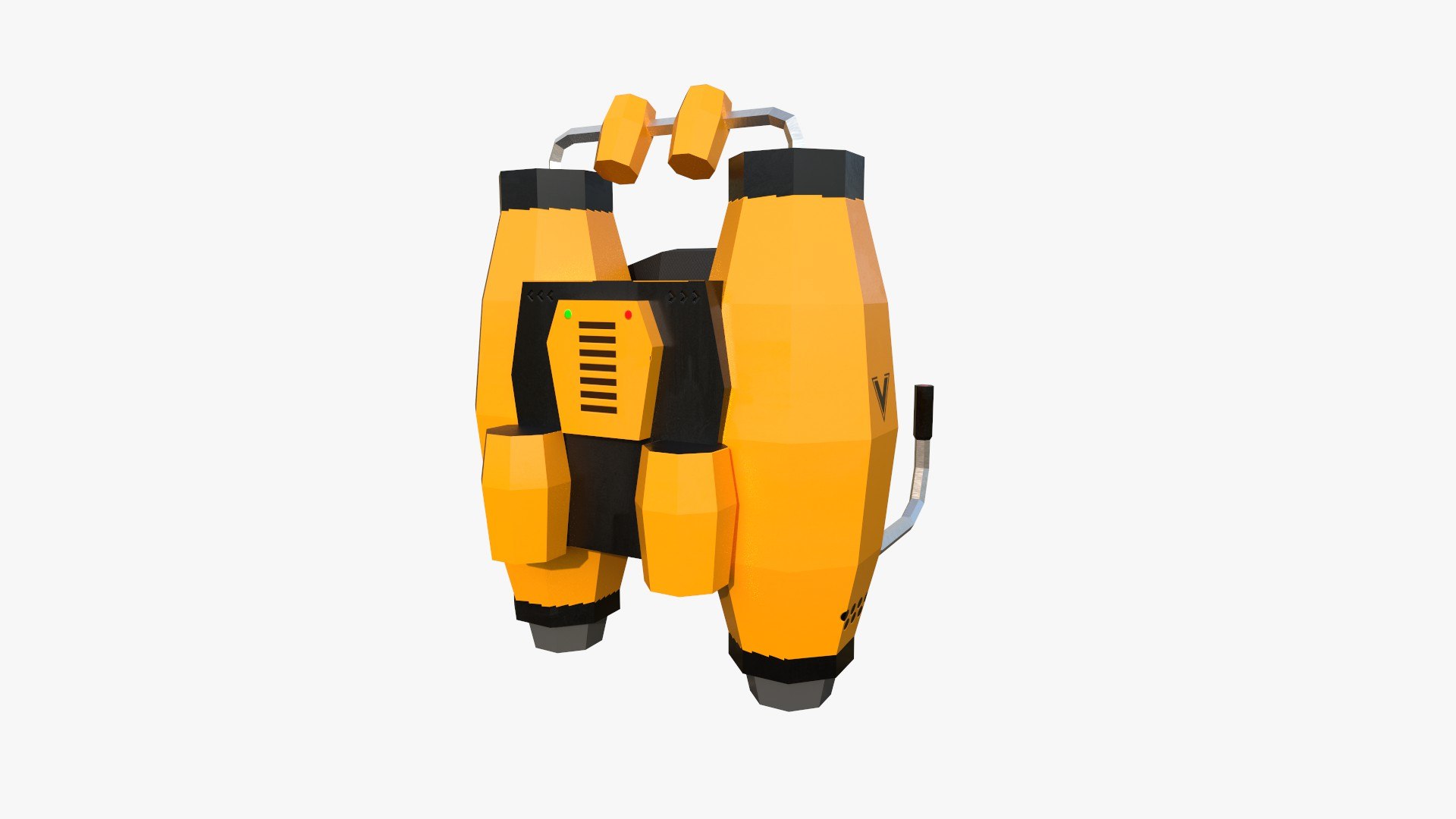 Jetpack Low Poly A01 Yellow - SciFi Character Design 3D Model ...