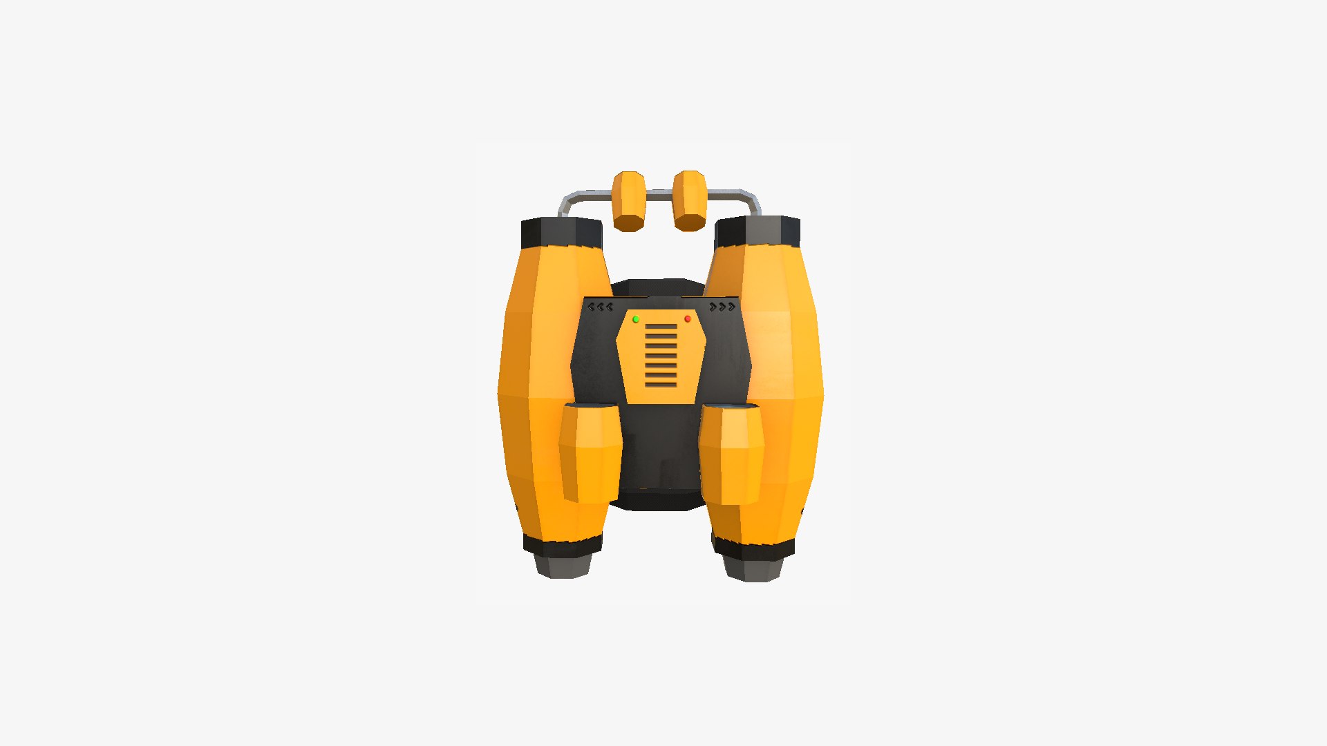 Jetpack Low Poly A01 Yellow - SciFi Character Design 3D Model ...