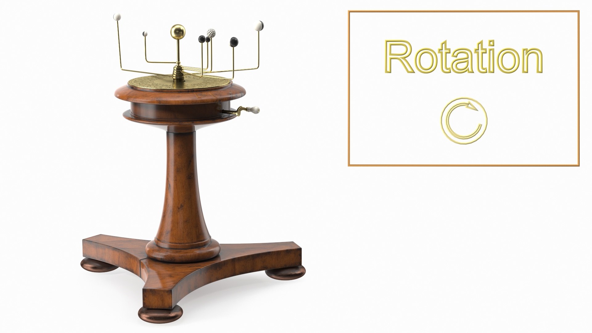 Small Antique Orrery Rigged 3D - TurboSquid 1930081