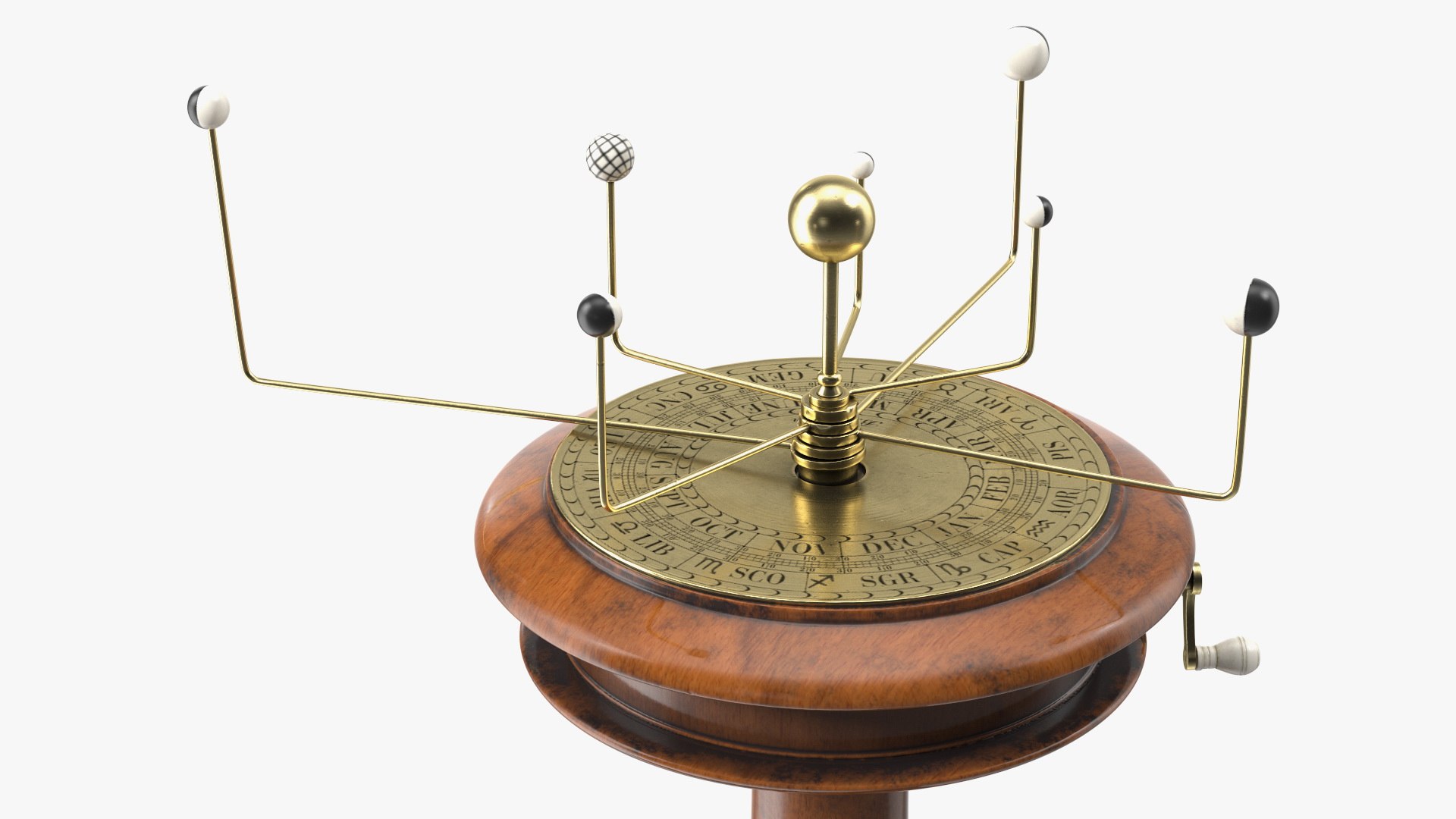 Small Antique Orrery Rigged 3D - TurboSquid 1930081