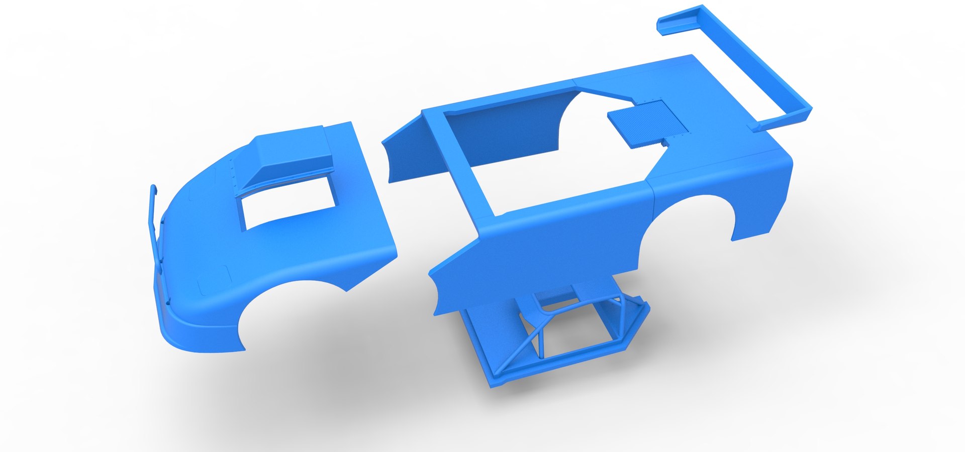 3D Shell Of New Zealand Super Saloon Race Car Version 2 Scale 1 To 25 ...