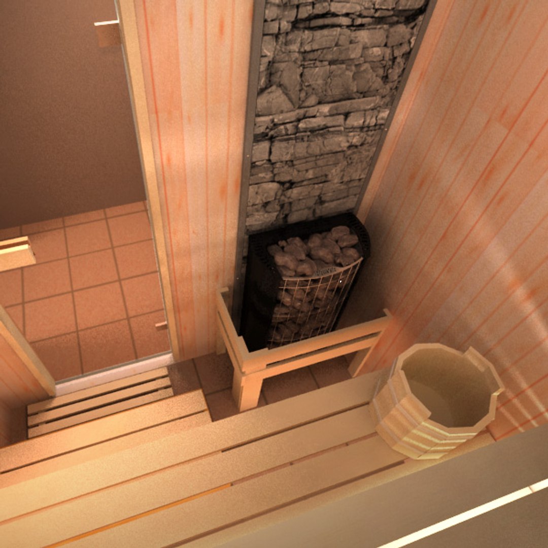 3ds Max Electric Sauna Harvia Figaro