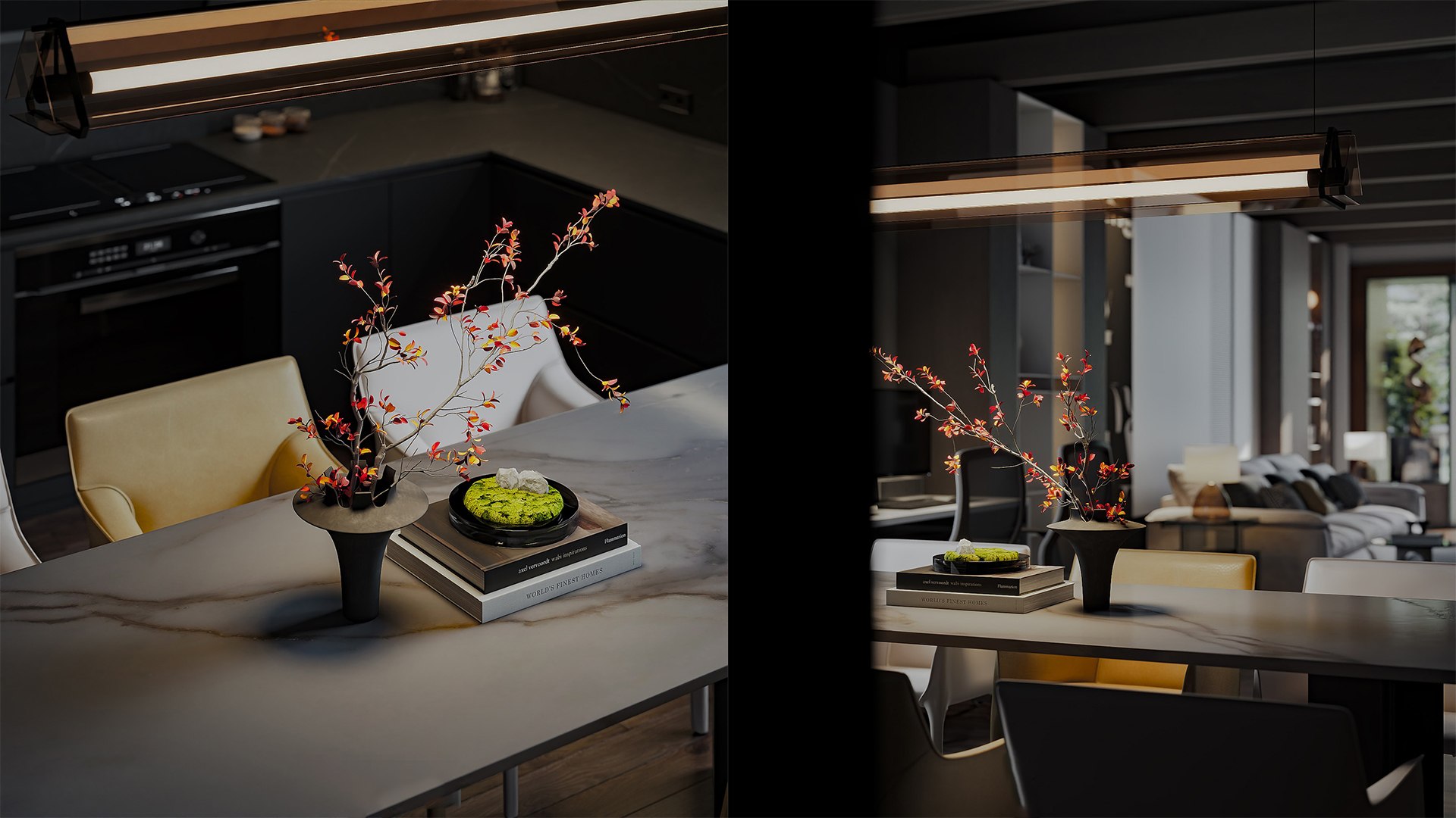 Living Kitchen Dinning - Modern Elegance - Sneechvn - MAX FBX OBJ SKP ...