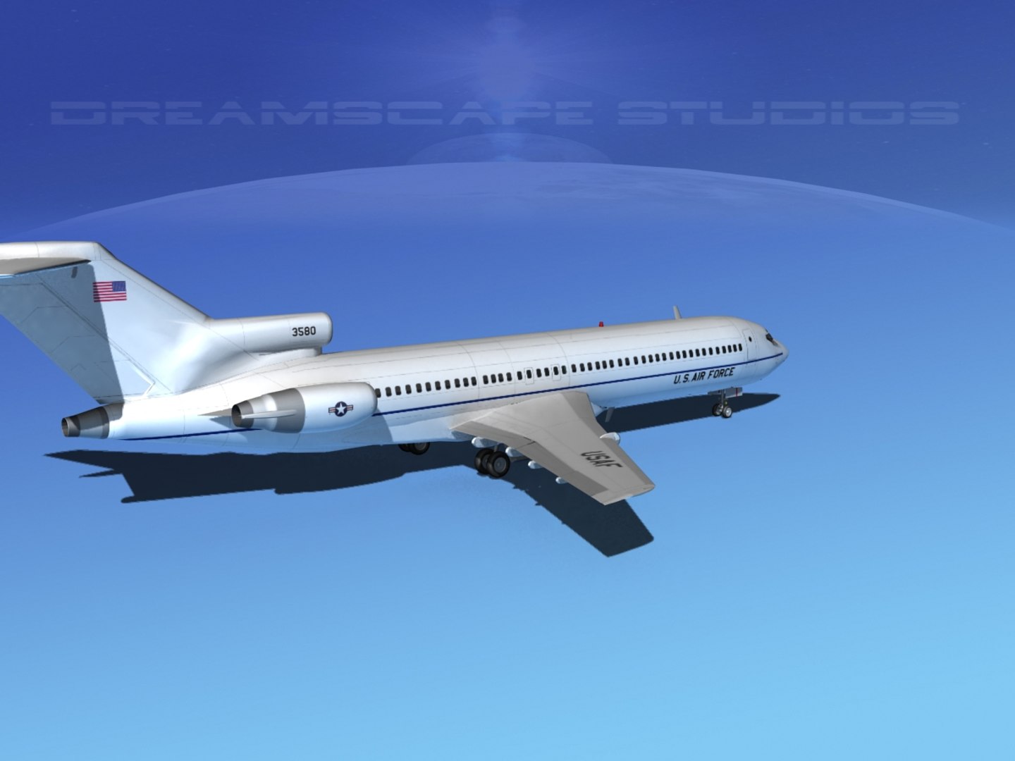 Turbines C-22b Boeing 727-200 3d Dwg