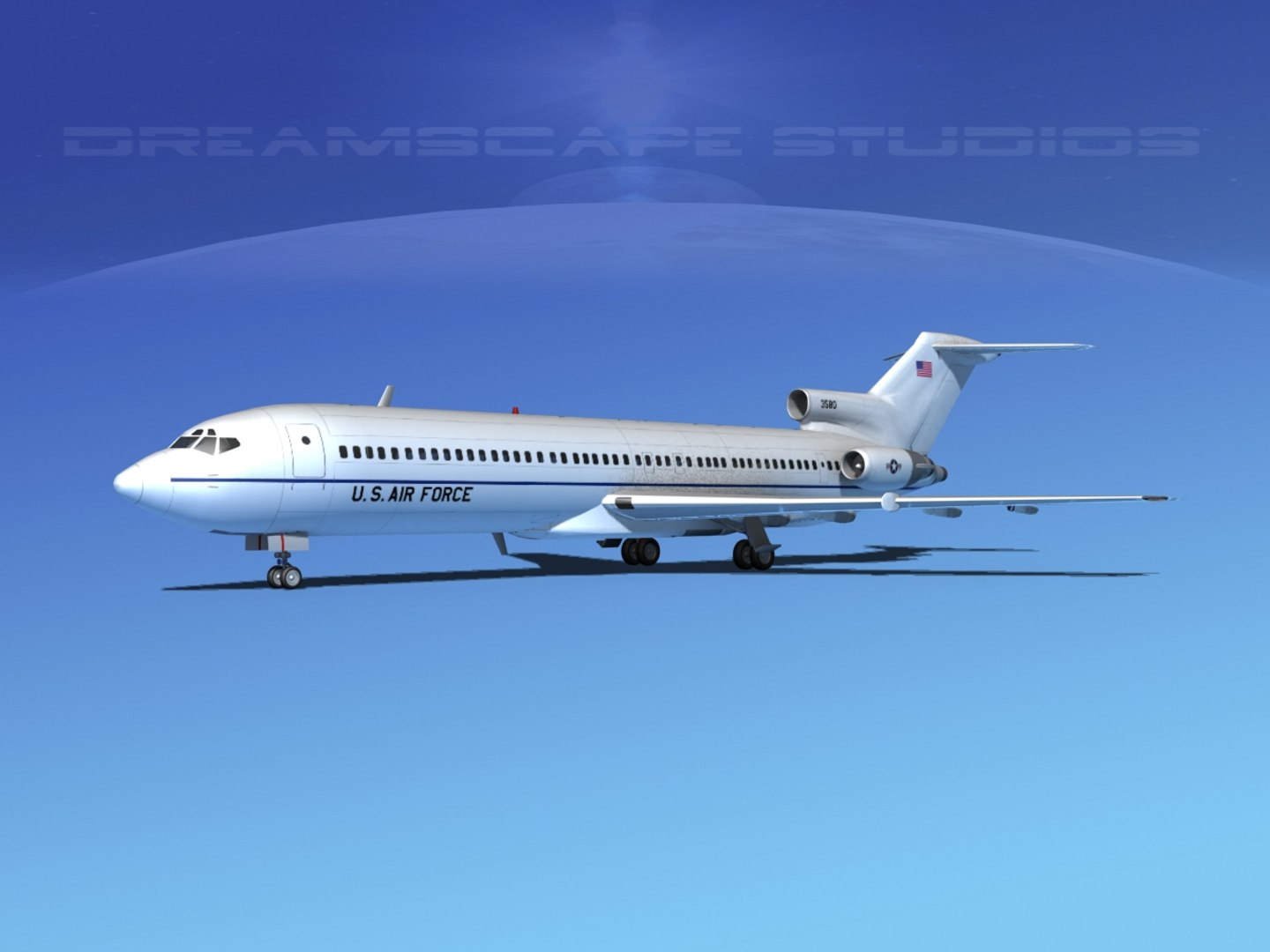 Turbines C-22b Boeing 727-200 3d Dwg