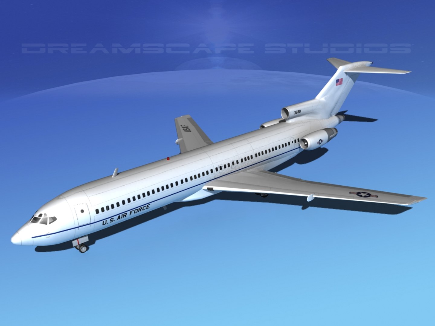 Turbines C-22b Boeing 727-200 3d Dwg