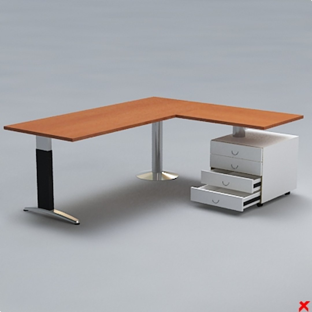 Free Office Table 3d Model