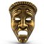 3d Theatre Tragedy Mask Model