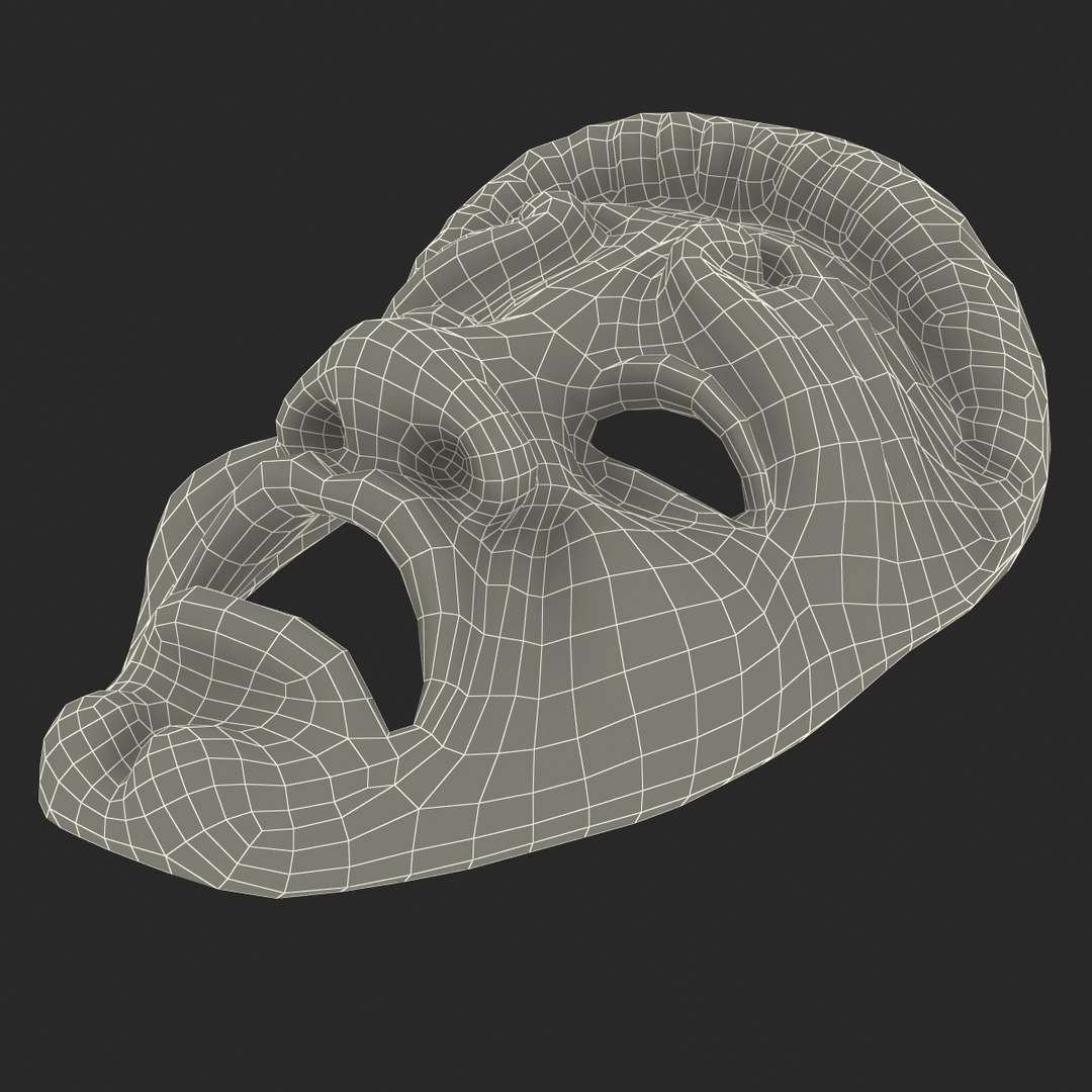 3d Theatre Tragedy Mask Model