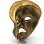 3d Theatre Tragedy Mask Model