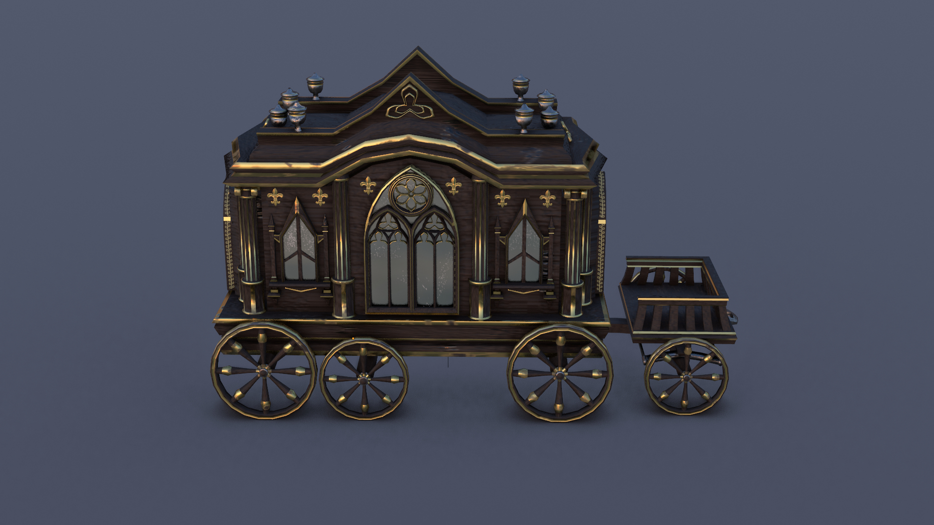 Stylized Luxury Wooden Carriage 3D Model - TurboSquid 1937918