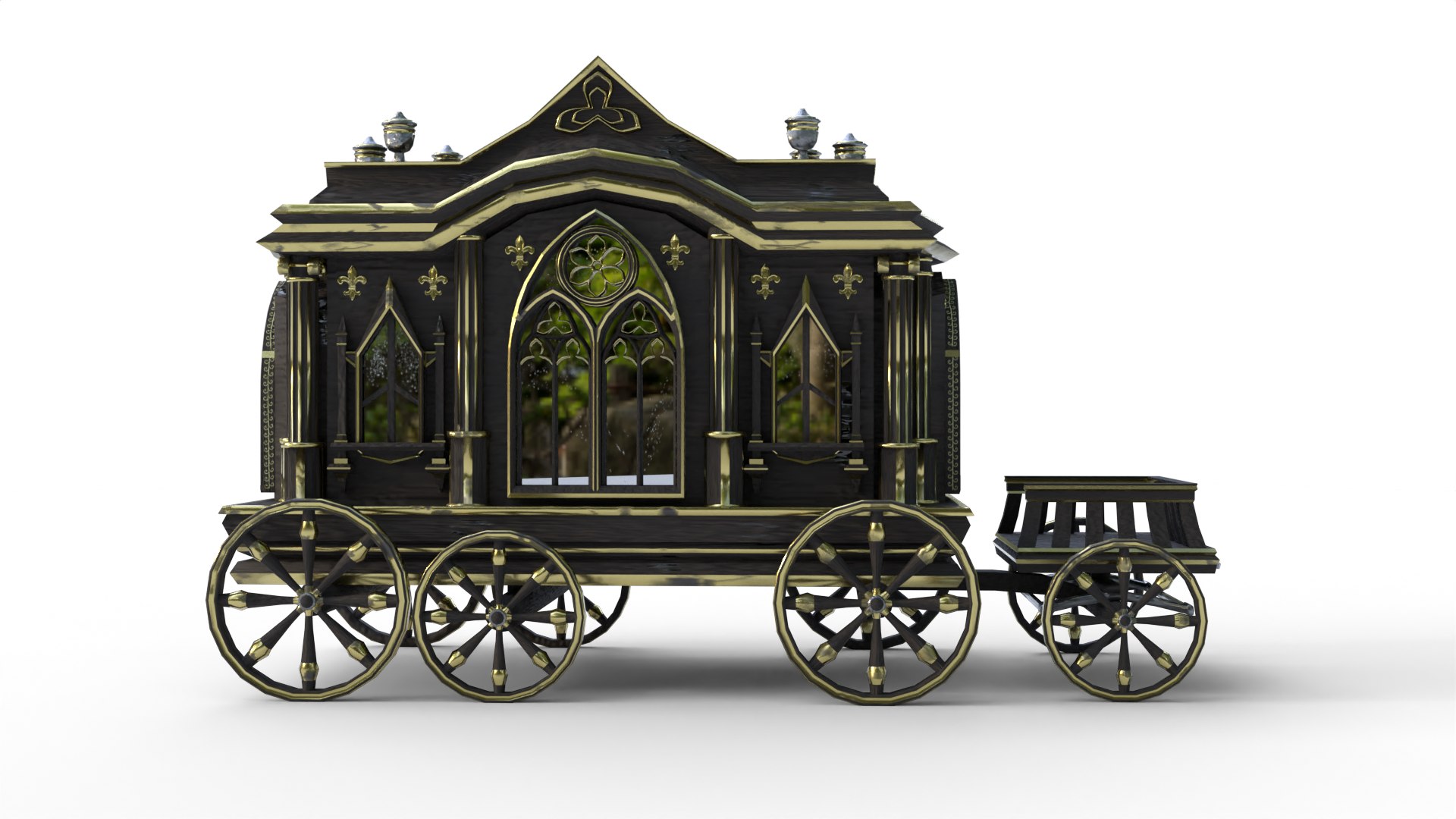 Stylized Luxury Wooden Carriage 3D Model - TurboSquid 1937918