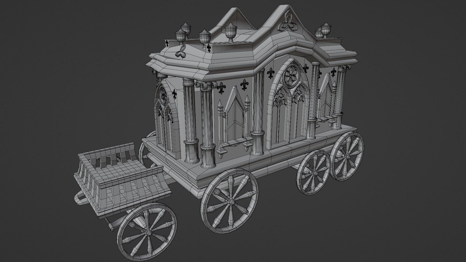 Stylized Luxury Wooden Carriage 3D Model - TurboSquid 1937918