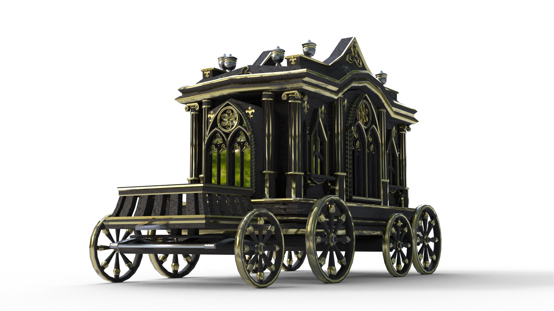Stylized Luxury Wooden Carriage 3D Model - TurboSquid 1937918