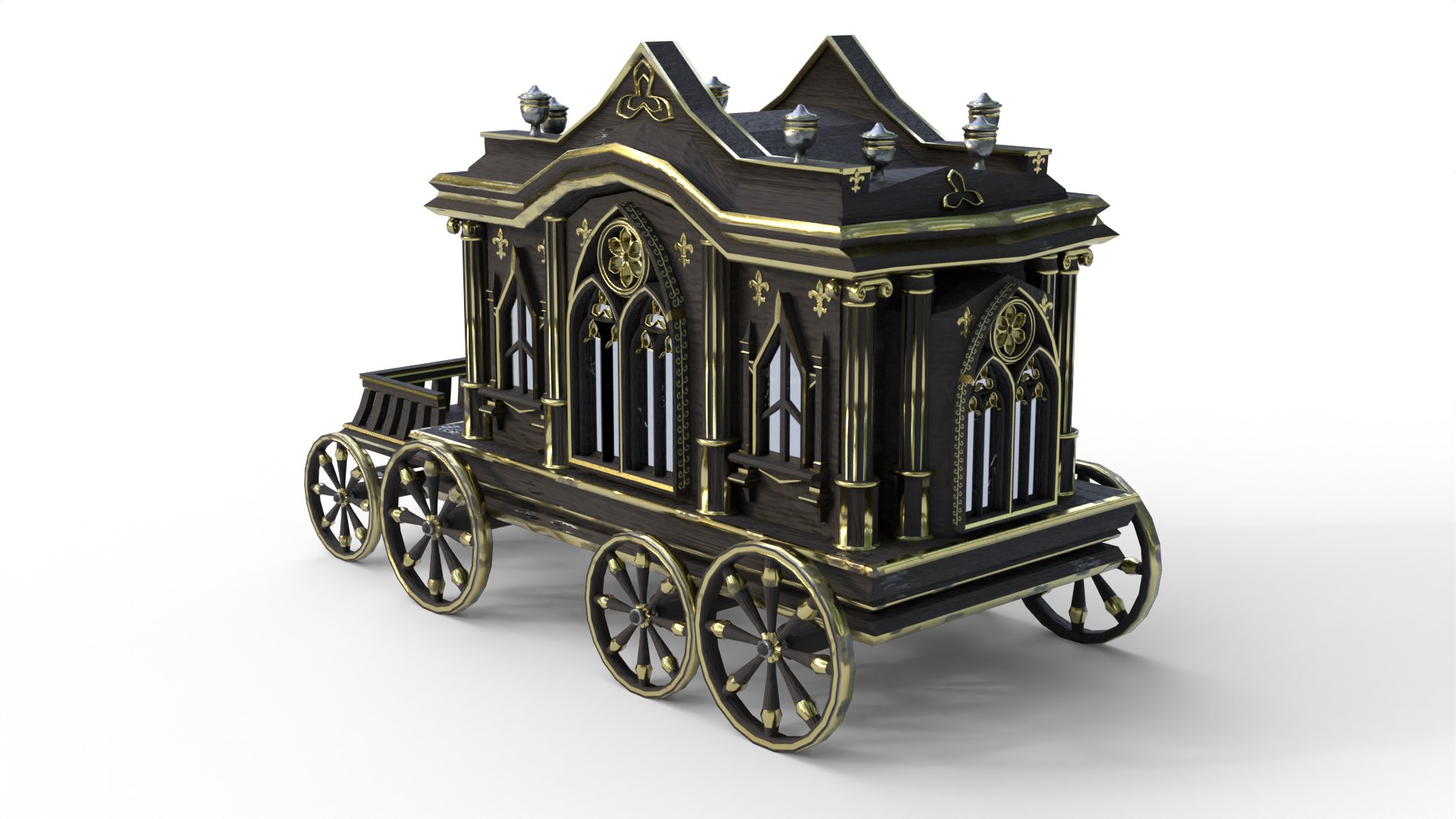 Stylized Luxury Wooden Carriage 3D Model - TurboSquid 1937918