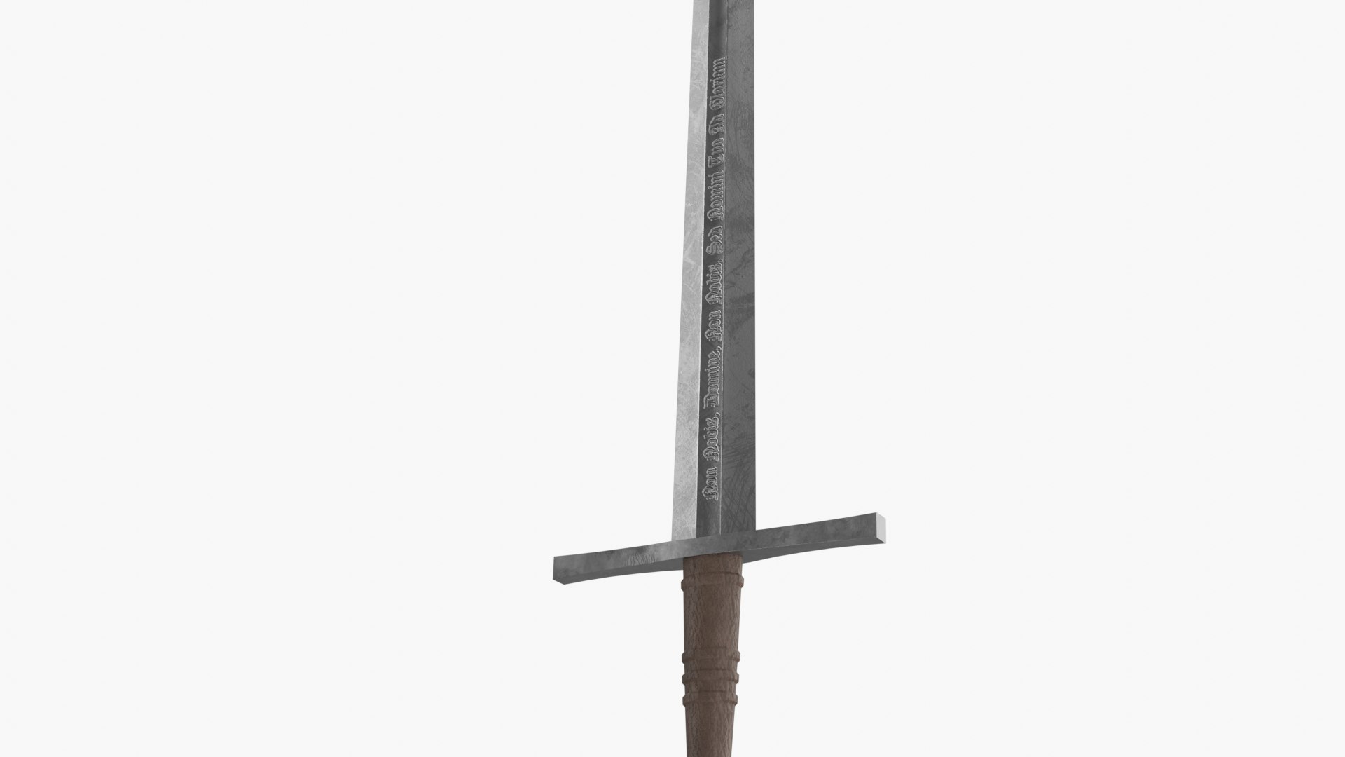 3D Model Game-Ready Crusader Sword - Exquisite Sword With Engravings ...