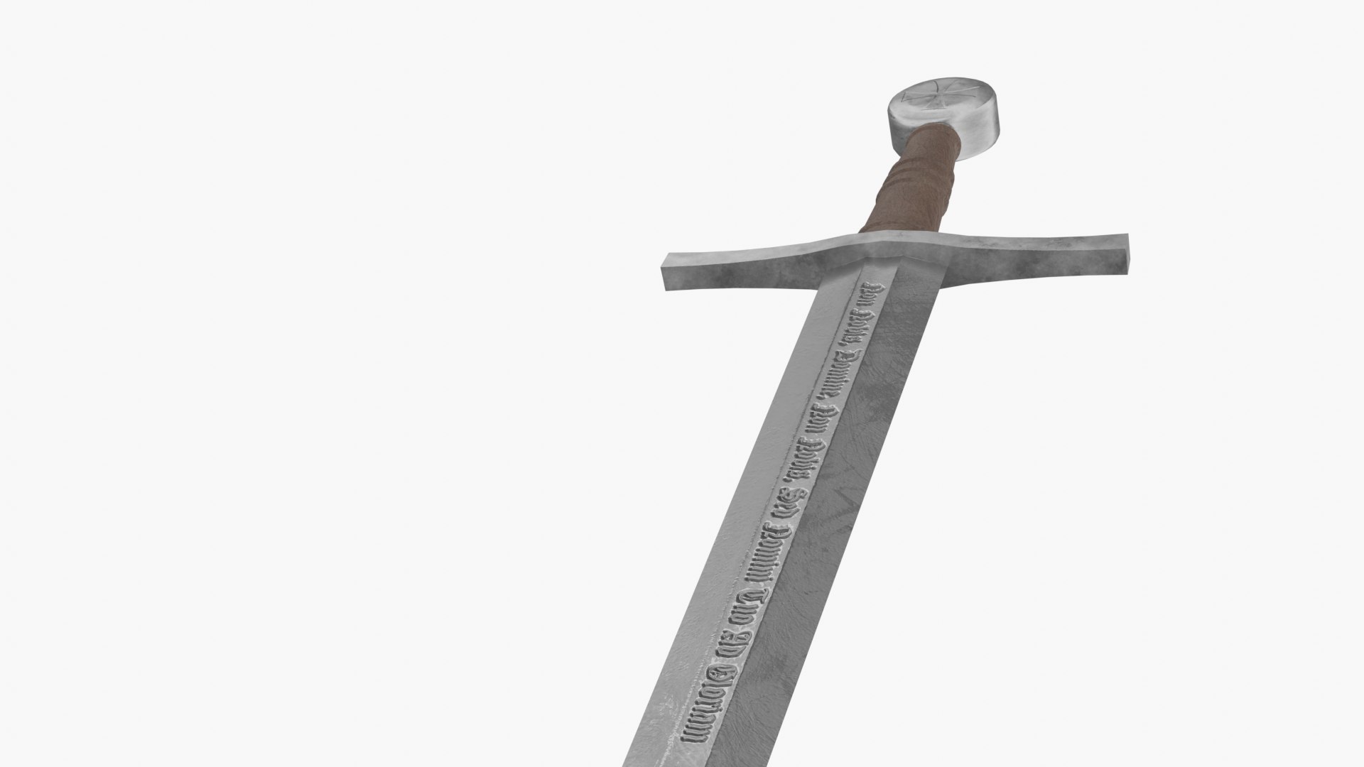 3D Model Game-Ready Crusader Sword - Exquisite Sword With Engravings ...