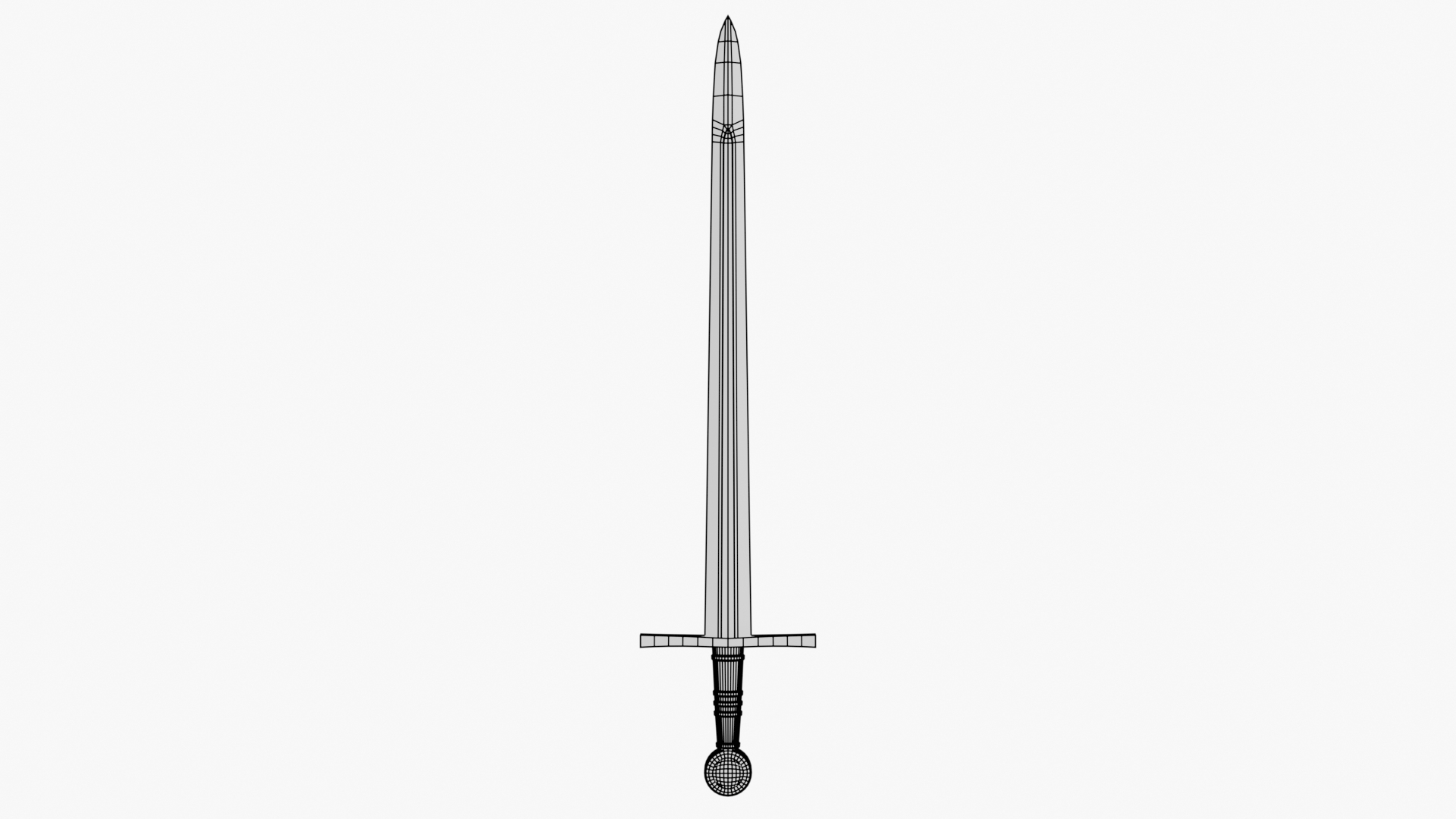 3D Model Game-Ready Crusader Sword - Exquisite Sword With Engravings ...