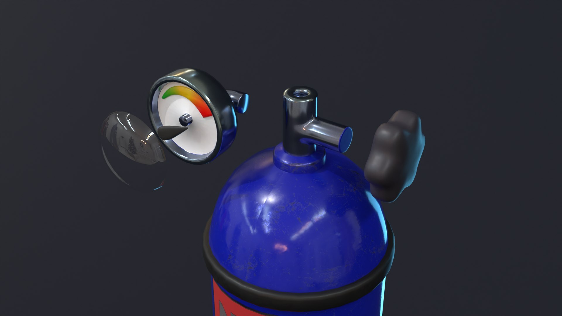 3D Realistic Nitrous Oxide NOS Canister 3D Model - Game-Ready ...